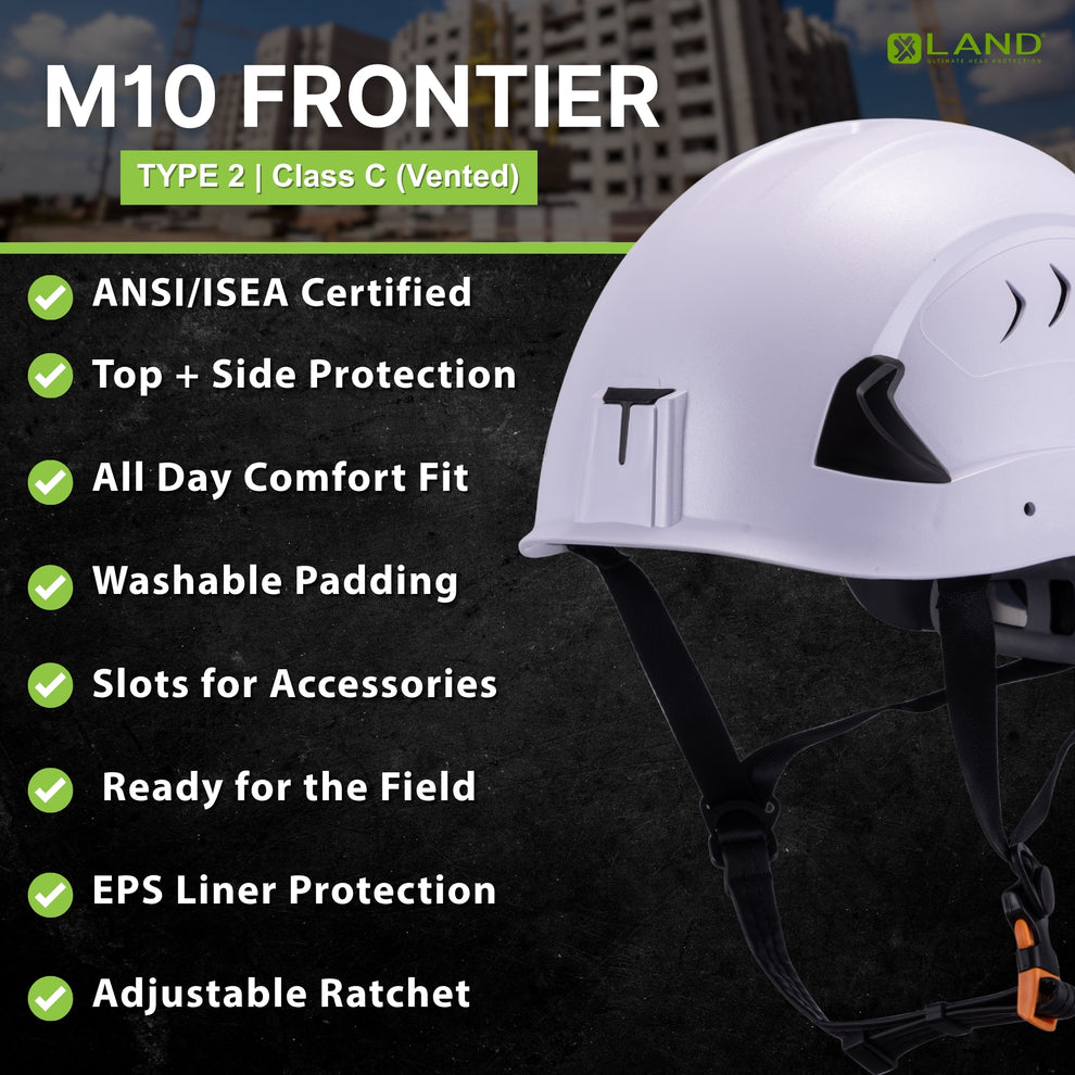 Frontier Type 2 Class C (Vented) Safety Helmet – landhelmets.com